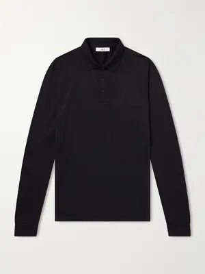 Mr P. Silk And Cotton-blend Polo Shirt