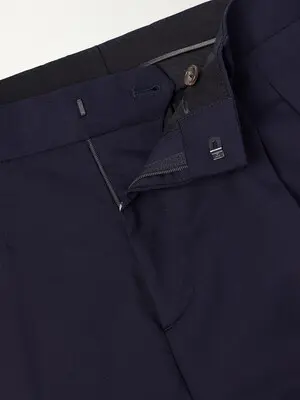 Mr P. Wide-leg Pleated Wool Suit Trousers