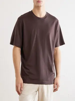 Mr P. Silk And Cotton-blend T-shirt