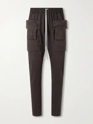 Rick Owens Creatch Tapered Cotton-jersey Sweatpants - Brown