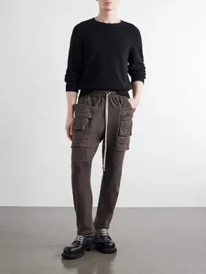 Rick Owens Creatch Tapered Cotton-jersey Sweatpants - Brown