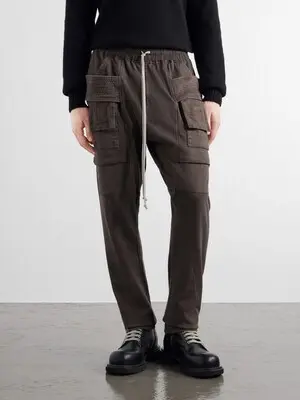 Rick Owens Creatch Tapered Cotton-jersey Sweatpants - Brown
