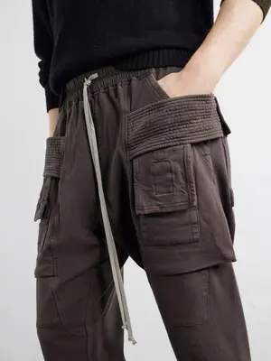Rick Owens Creatch Tapered Cotton-jersey Sweatpants - Brown
