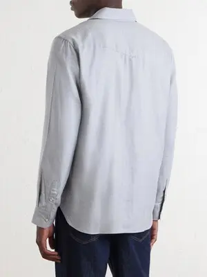 Mr P. Herringbone Cotton And Lyocell-blend Shirt
