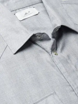 Mr P. Herringbone Cotton And Lyocell-blend Shirt