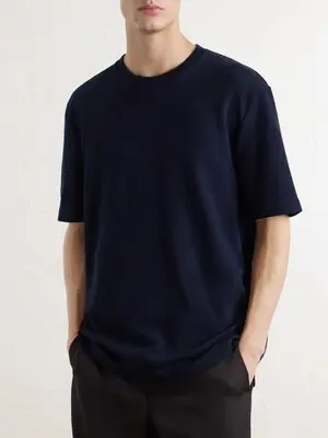 Mr P. Cotton-blend Double-faced Jersey T-shirt