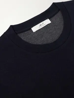Mr P. Cotton-blend Double-faced Jersey T-shirt