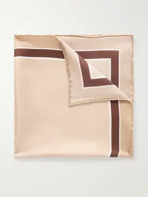 Zegna Printed Silk-twill Pocket Square