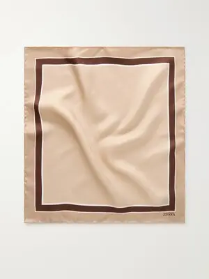 Zegna Printed Silk-twill Pocket Square
