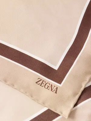 Zegna Printed Silk-twill Pocket Square
