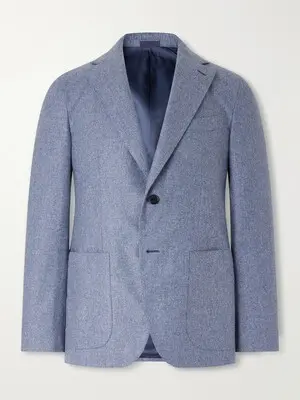 Caruso Wool And Cashmere-blend Flannel Suit Jacket