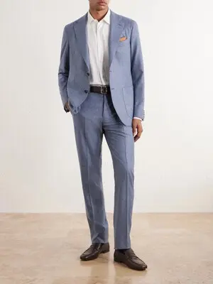 Caruso Wool And Cashmere-blend Flannel Suit Jacket