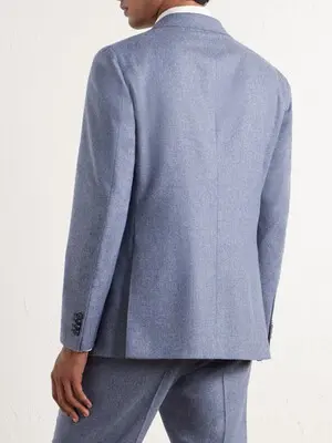 Caruso Wool And Cashmere-blend Flannel Suit Jacket