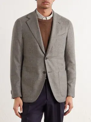 Caruso Aida Wool And Cashmere-blend Twill Blazer