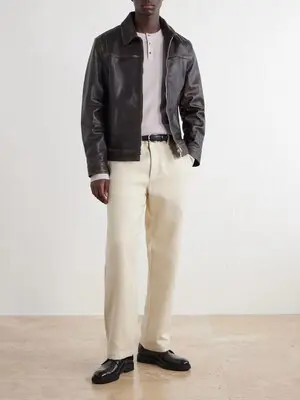 Mr P. Straight-leg Cotton And Cashmere-blend Twill Trouser