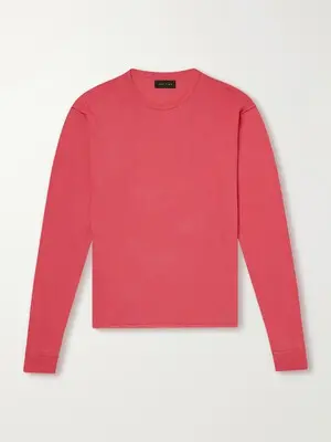 LES TIEN Cotton-jersey T-shirt - Red