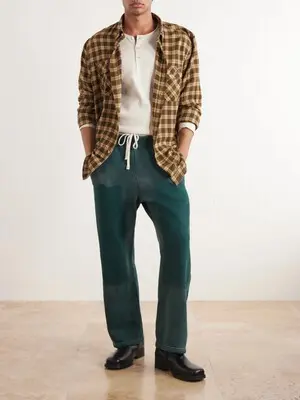LES TIEN Straight-leg Cotton-jersey Sweatpants
