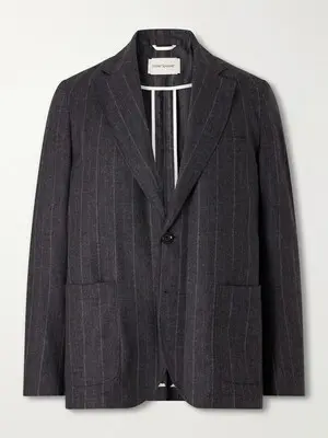 Oliver Peoples Westbury Striped Wool-blend Suit Jacket