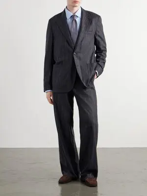 Oliver Peoples Westbury Striped Wool-blend Suit Jacket