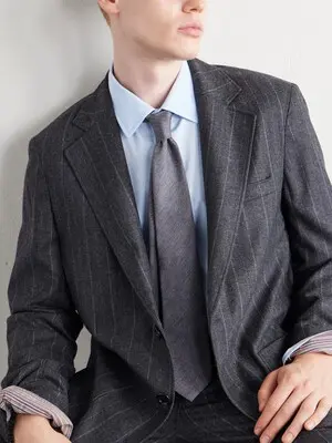 Oliver Peoples Westbury Striped Wool-blend Suit Jacket