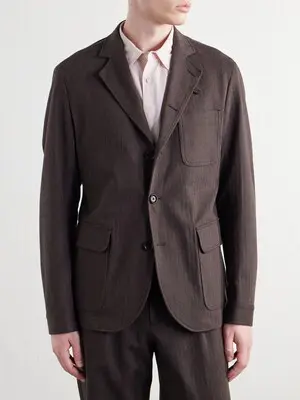 Oliver Peoples Solms Cotton-blend Herringbone Suit Jacket