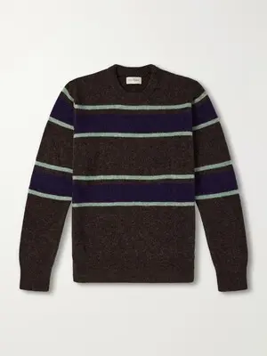 Oliver Peoples Blenheim Striped Wool-blend Sweater - Brown