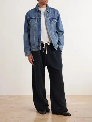 LES TIEN Straight-leg Cotton-fleece Sweatpants