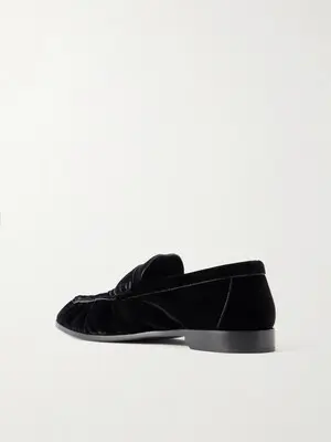 Saint Laurent Le Loafer Velvet Loafers