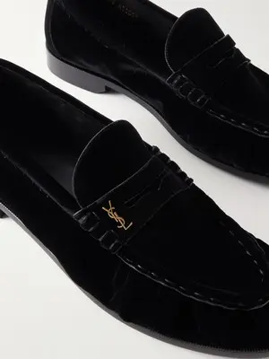 Saint Laurent Le Loafer Velvet Loafers