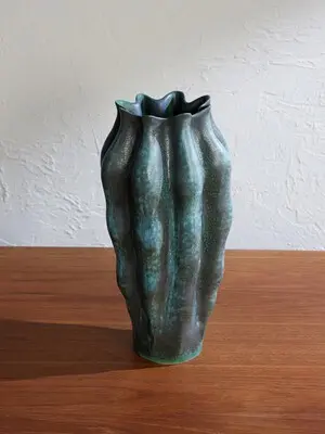 L'Objet Cenote Large Porcelain Vase - Green