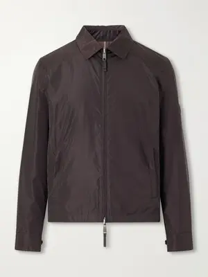 Burberry Logo-appliquéd Shell Jacket - Brown