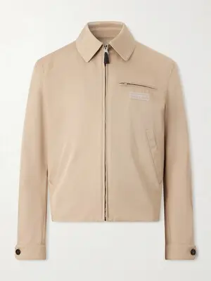 Givenchy Harrington Logo-appliquéd Cotton-twill Jacket
