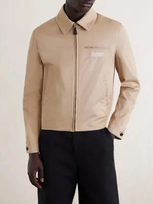 Givenchy Harrington Logo-appliquéd Cotton-twill Jacket