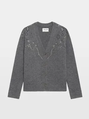 Zadig&Voltaire Mirkaz Cashmere Cardigan - Anthracite