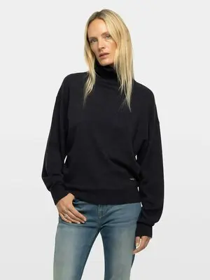 Zadig&Voltaire Souly Cashmere And Wool Turtleneck Pullover - Encre