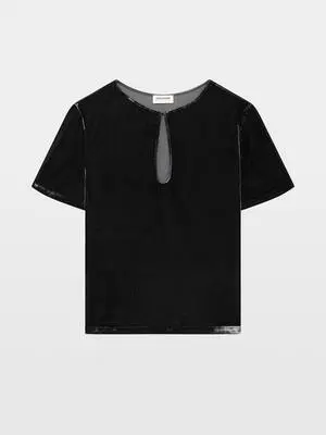 Zadig&Voltaire Tchai Velvet Top - Anthracite