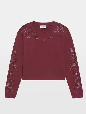 Zadig&Voltaire Iona Embellished T-shirt - Cherry