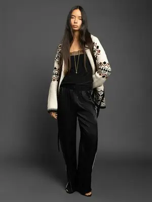 Zadig&Voltaire Satin Pajama Pants - Black