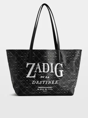 Zadig&Voltaire Z Shopper Xl Monogram Book Tag Bag - Black