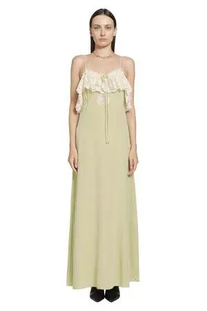 Chloé Crepe De Chine Thin-strap Long Dress