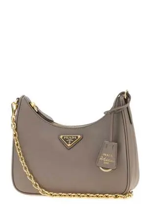 Prada Dark Grey Leather Re-edition 2005 Shoulder Bag