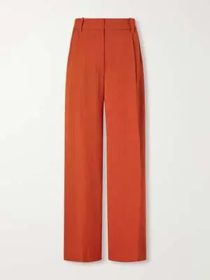 Galvan Roman High-rise Crepe Straight-leg Pants