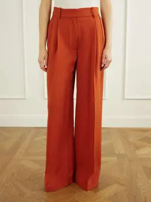 Galvan Roman High-rise Crepe Straight-leg Pants