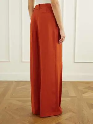 Galvan Roman High-rise Crepe Straight-leg Pants
