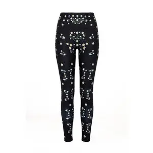 JESSIE ZHAO NEW YORK Night Garden High-waisted Leggings - Black