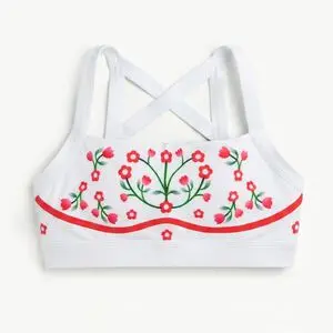 JESSIE ZHAO NEW YORK Day Night Garden Reversible Racerback Sports Bra - Black/white