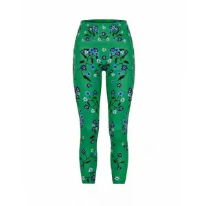 JESSIE ZHAO NEW YORK Emerald Echo High-waisted Cropped Leggings - Green