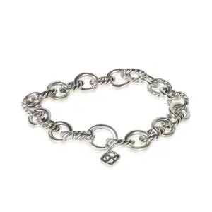 David Yurman Sterling Silver Oval Link Bracelet