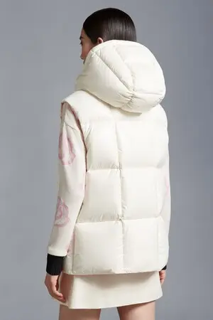 Moncler Luzule Hooded Down Vest - White