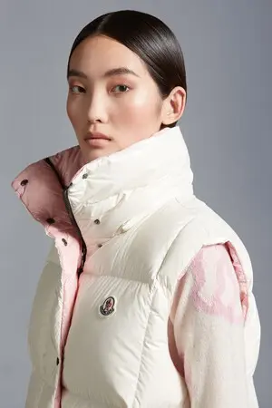 Moncler Luzule Hooded Down Vest - White